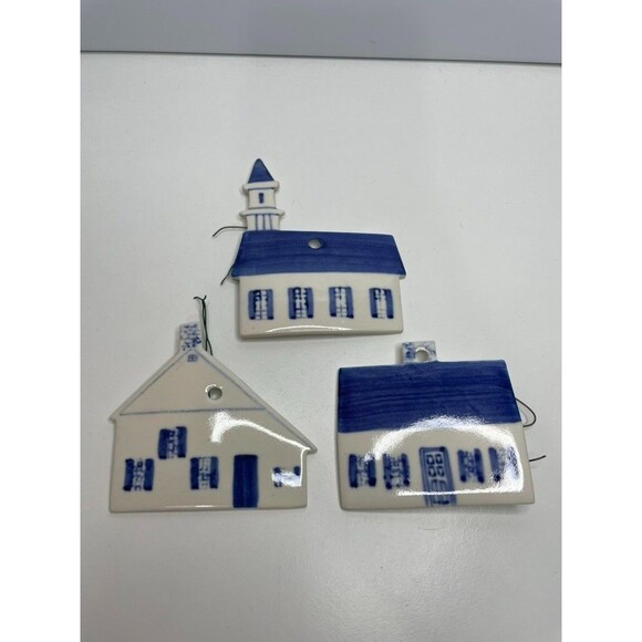 Unbranded | Accents | 3 Different Hand Painted Vintage Blue White ...